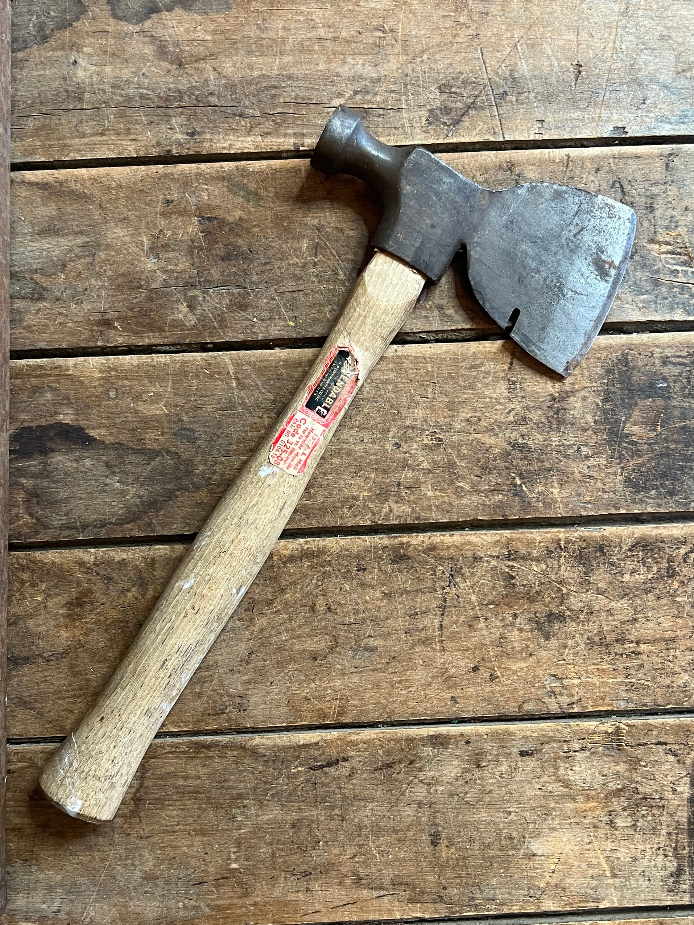 Vintage Riggers Axe Hatchet Hammer Hickory Dependable O.P. Handle Co ...