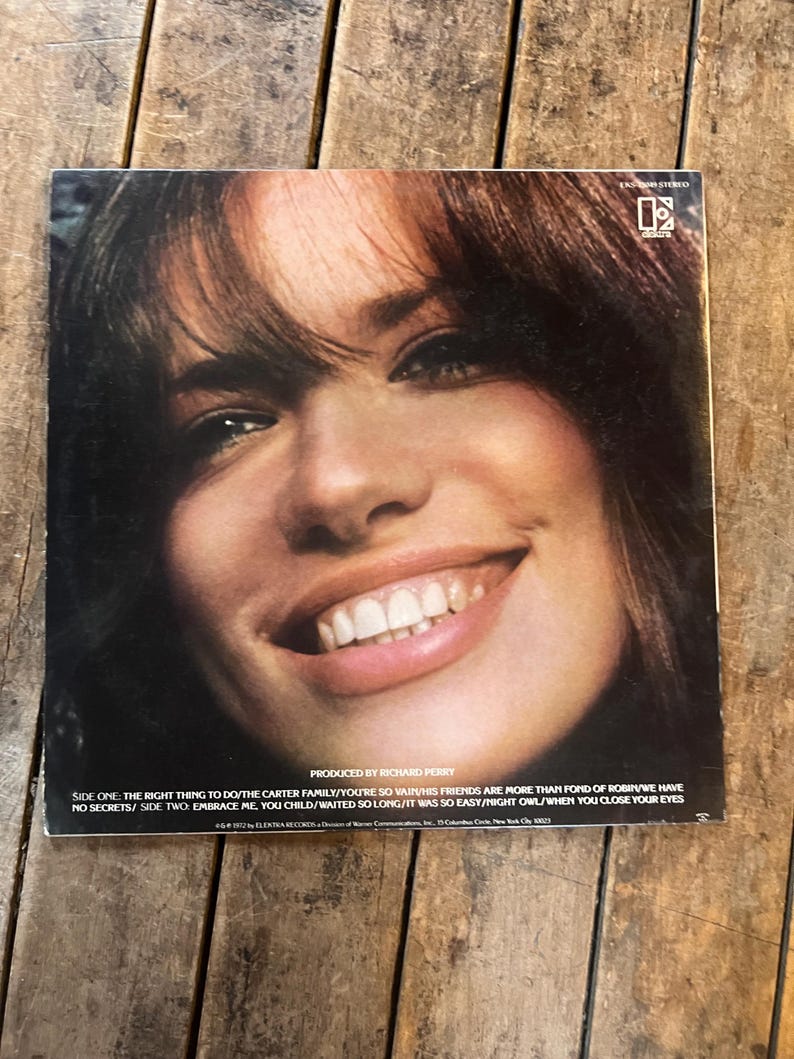 Vintage 1972 Carly Simon “no Secrets “ Album Original LP Record Stereo ...