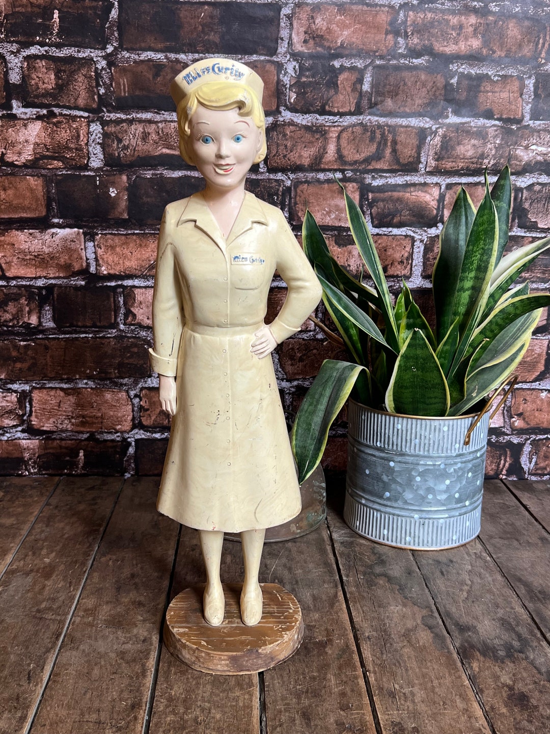Vintage 1950s MISS CURITY Advertising Statue Curity Brand Band-aids ...