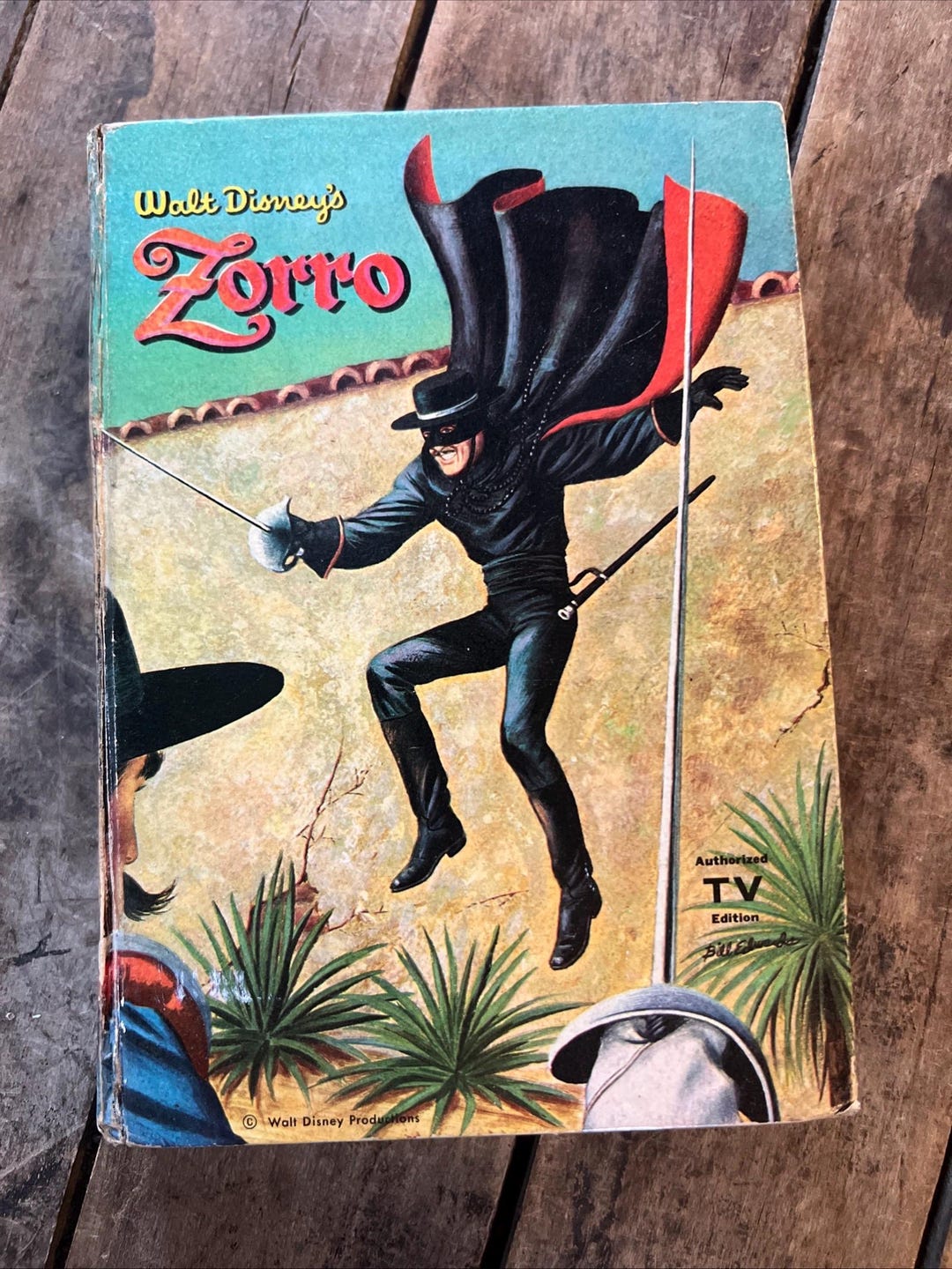 Vintage 1958 Walt Disney's Zorro Hardcover Book - Authorized TV Edition ...