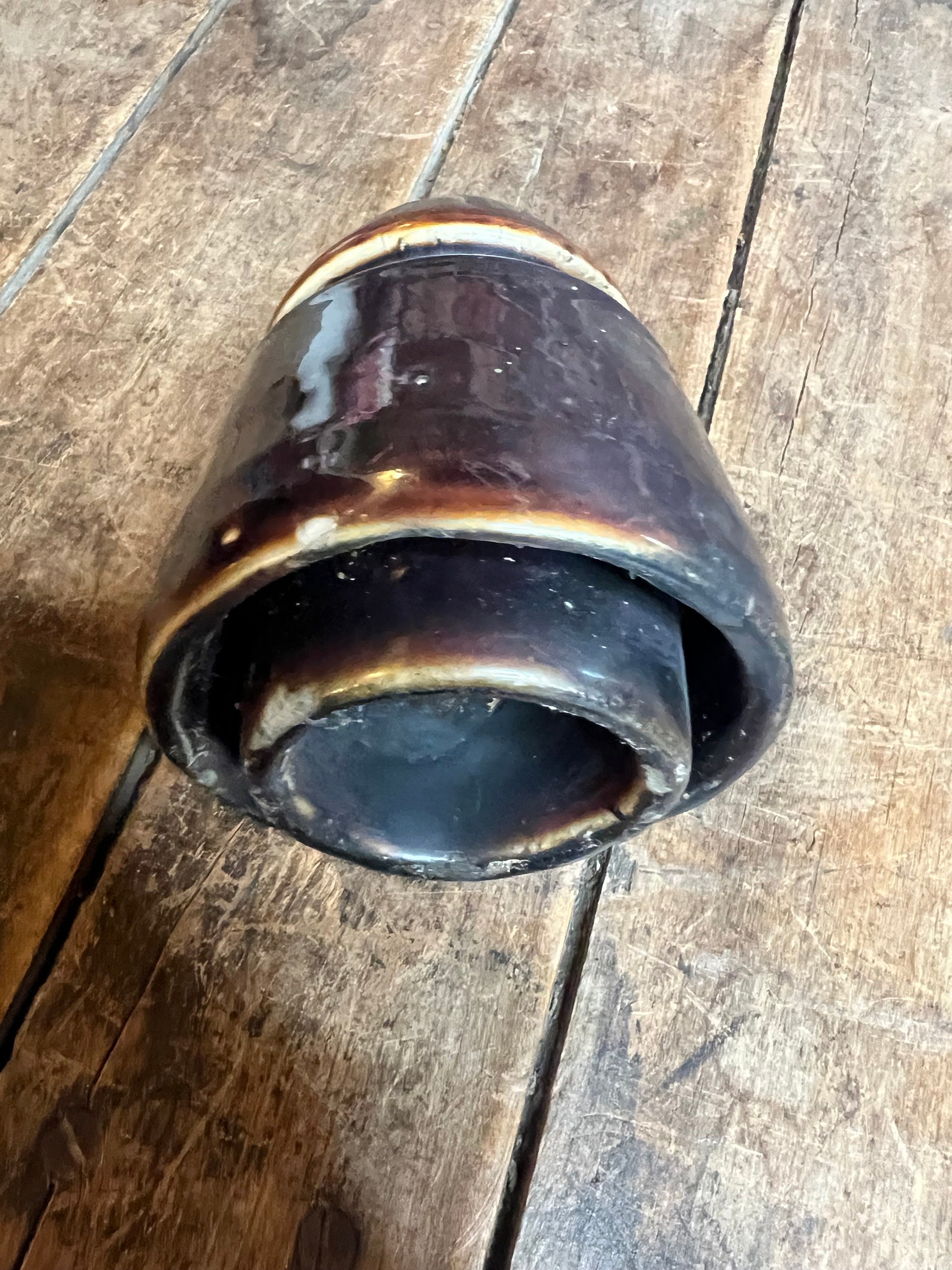 Antique Brown Porcelain Insulator: Railroad Kingpin, 1900s - Etsy