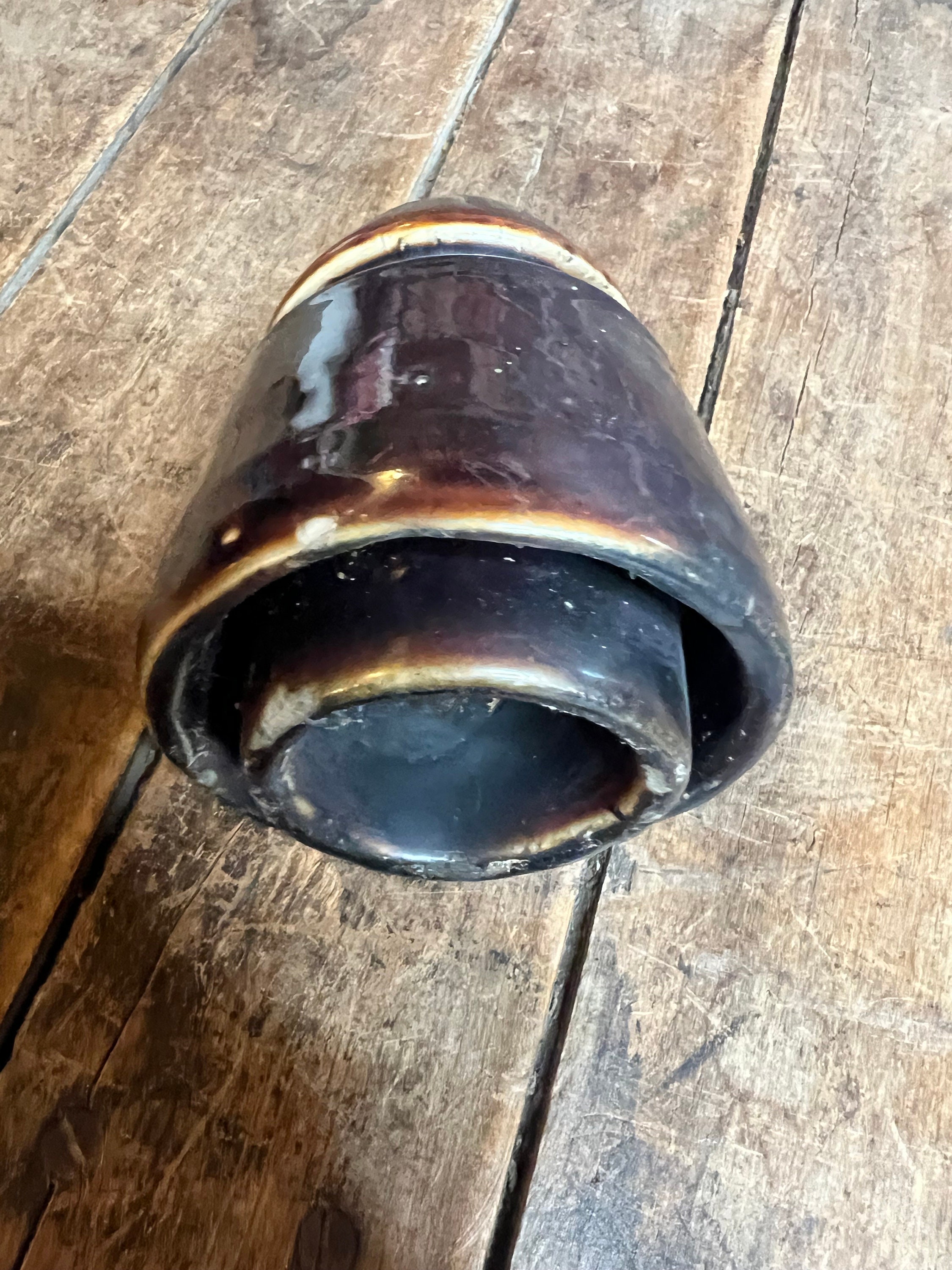 Antique Brown Porcelain Insulator: Railroad Kingpin, 1900s - Etsy