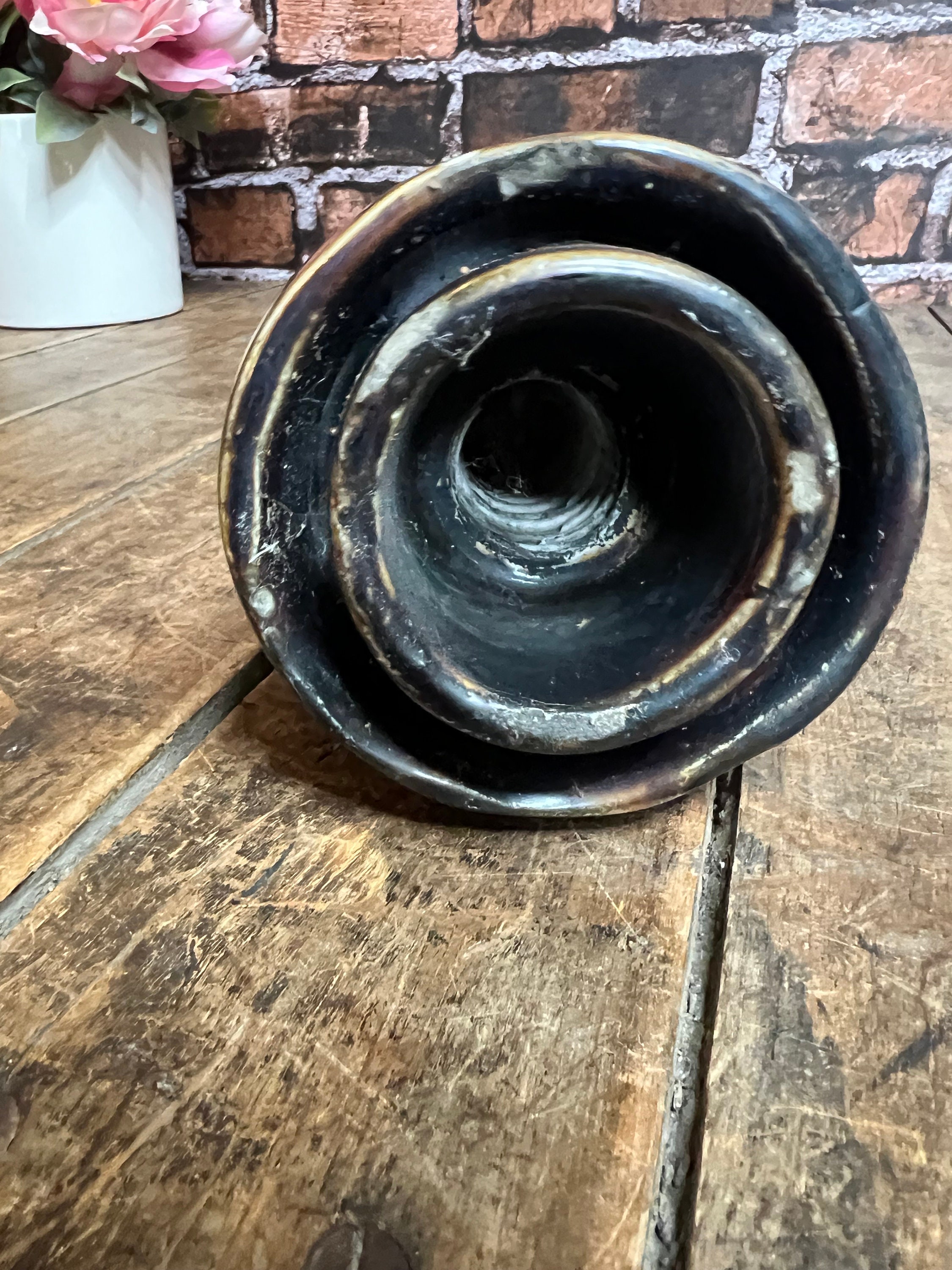 Antique Brown Porcelain Insulator: Railroad Kingpin, 1900s - Etsy