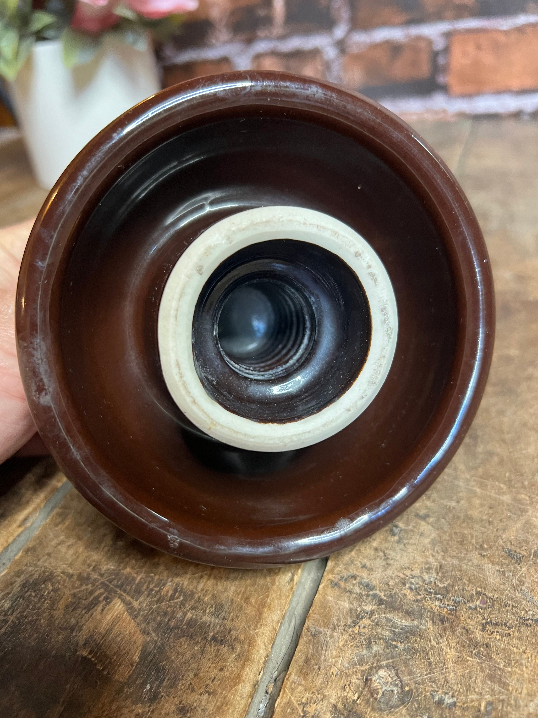 Antique 1930s Embossed SBT Ohio Brass Company- Brown Porcelain ...