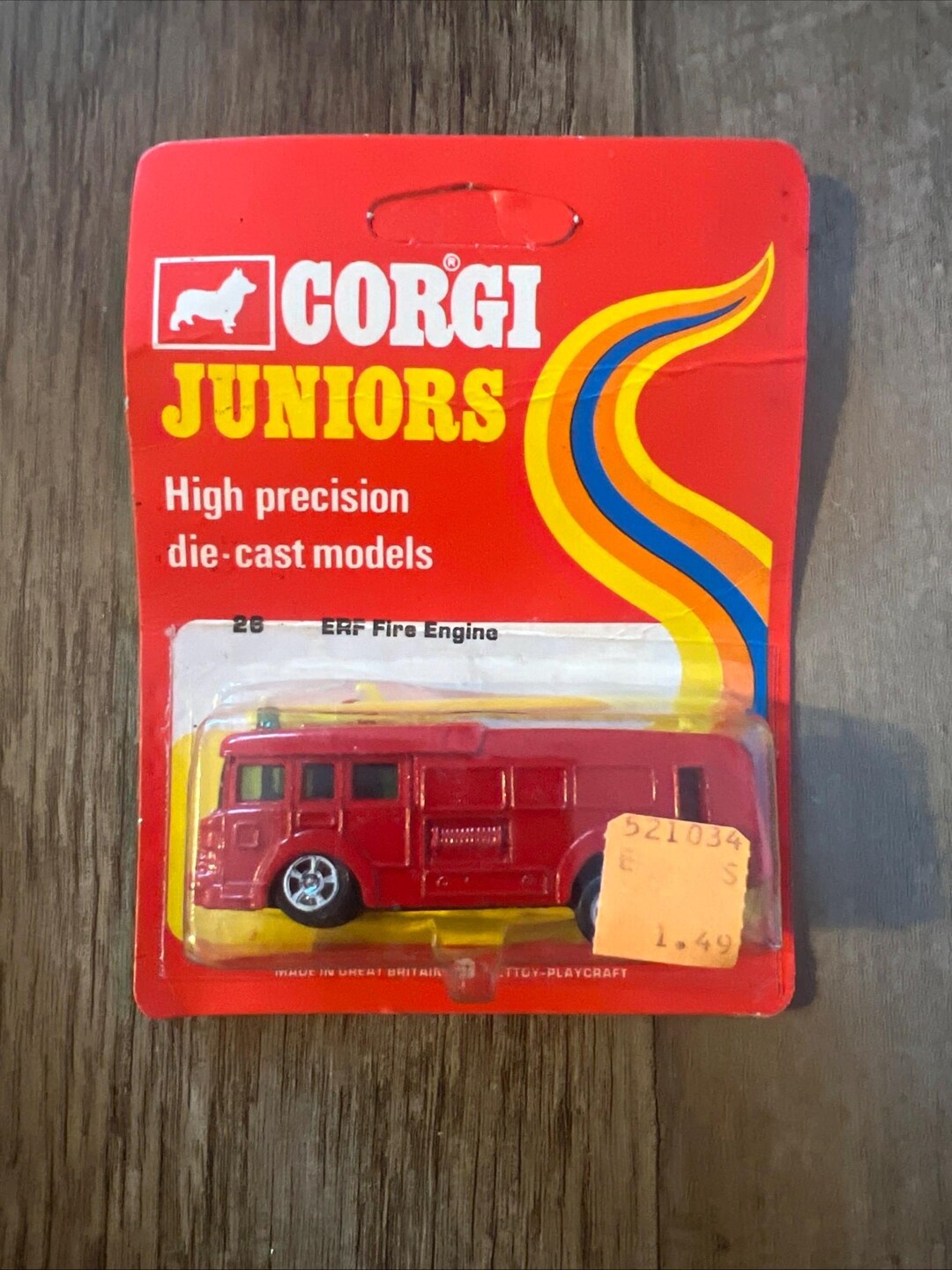 1976 Corgi Juniors ERF Fire Engine #26 - Sealed on Card - Etsy