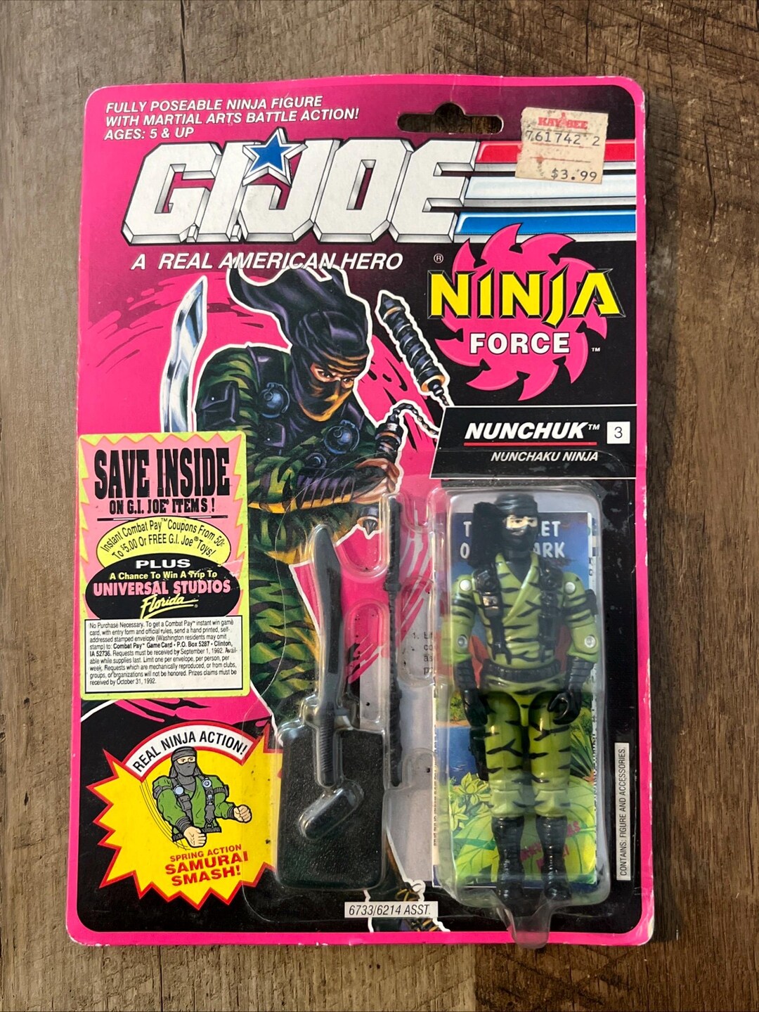 Vintage 1992 Hasbro GI JOE - Ninja Force NUNCHUK Action Figure ...