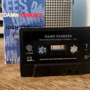 Vintage 1990 DAMN YANKEES “high Enough” Original Cassette Tape - Warner ...