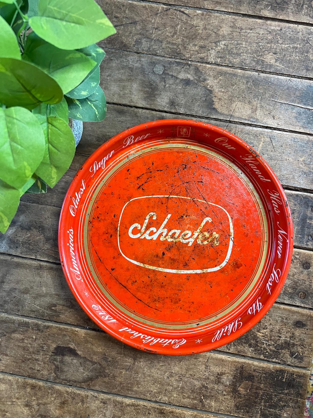 Vintage 1970s SCHAEFER Beer Tray - Classic Advertising Beer Tray ...