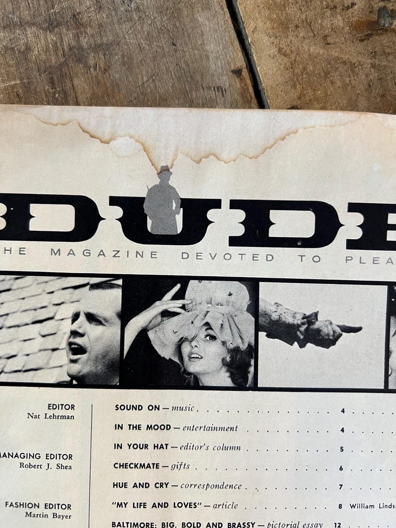 Vintage the DUDE Magazine September 1962: Rare 1960s Collectible Men’s ...