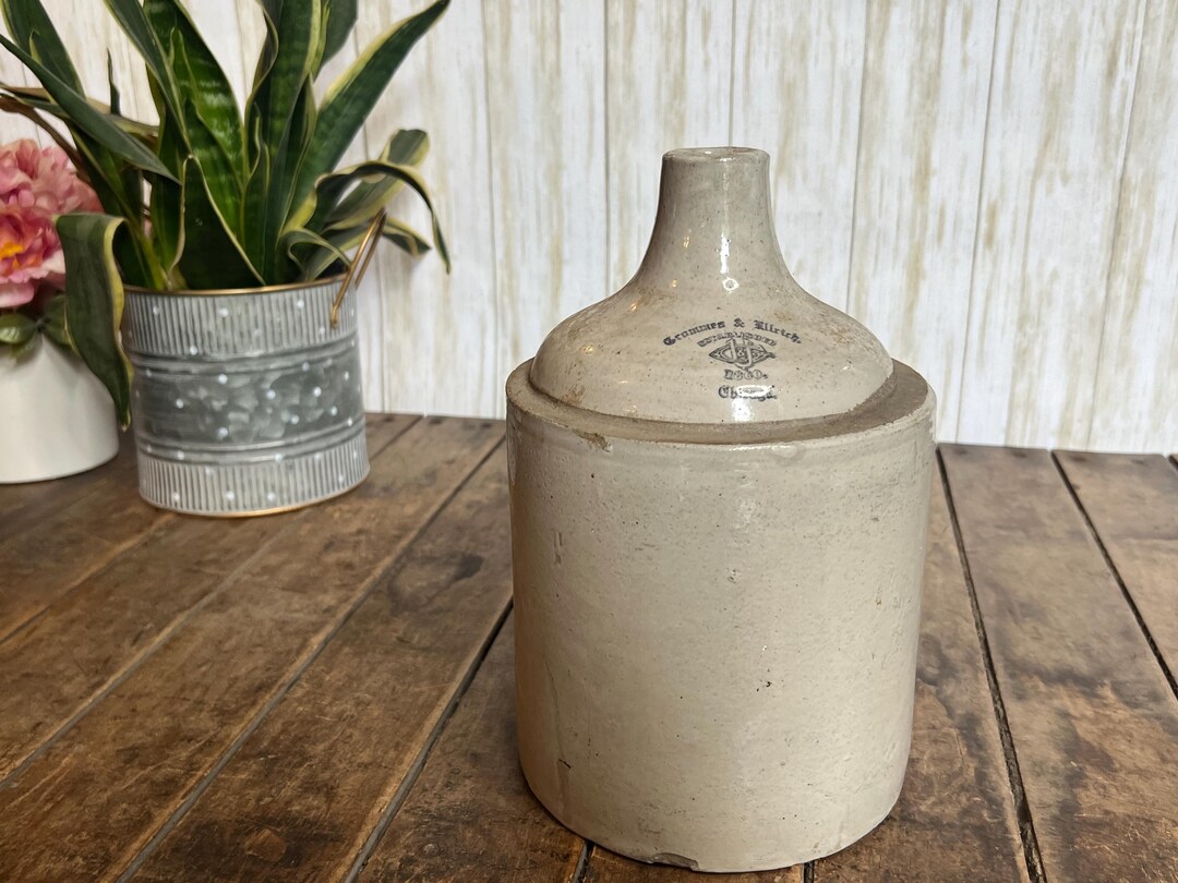 Antique Grommes & Ullrich Stoneware Whiskey Jug: Chicago Barware - Etsy