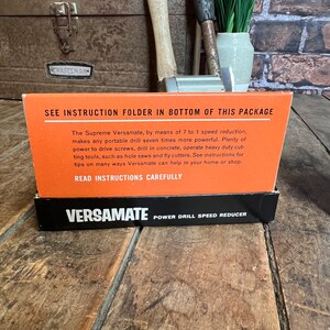 Vintage 1960s VERSAMATE Power Drill Speed Reducer - Complete in ...