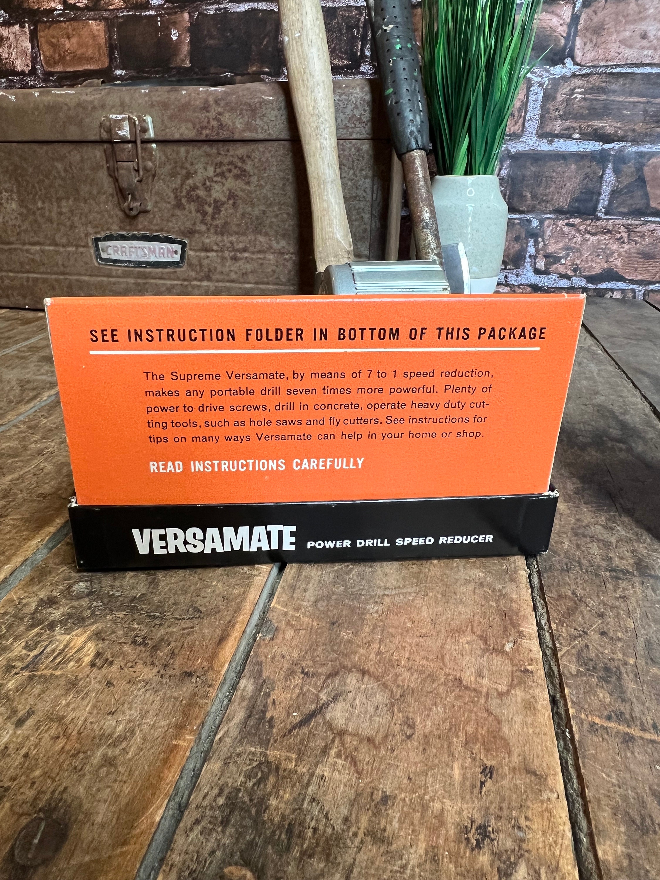 Vintage 1960s VERSAMATE Power Drill Speed Reducer - Complete in ...