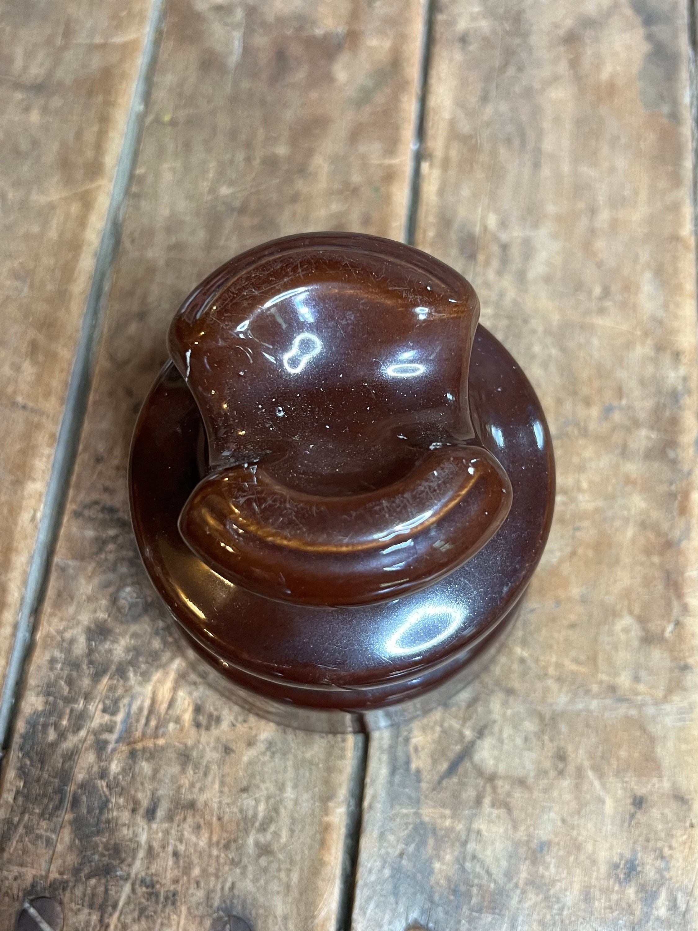 Antique 1934 Ohio Brass Company O-B Kingpin Insulator No. 34848 Brown ...