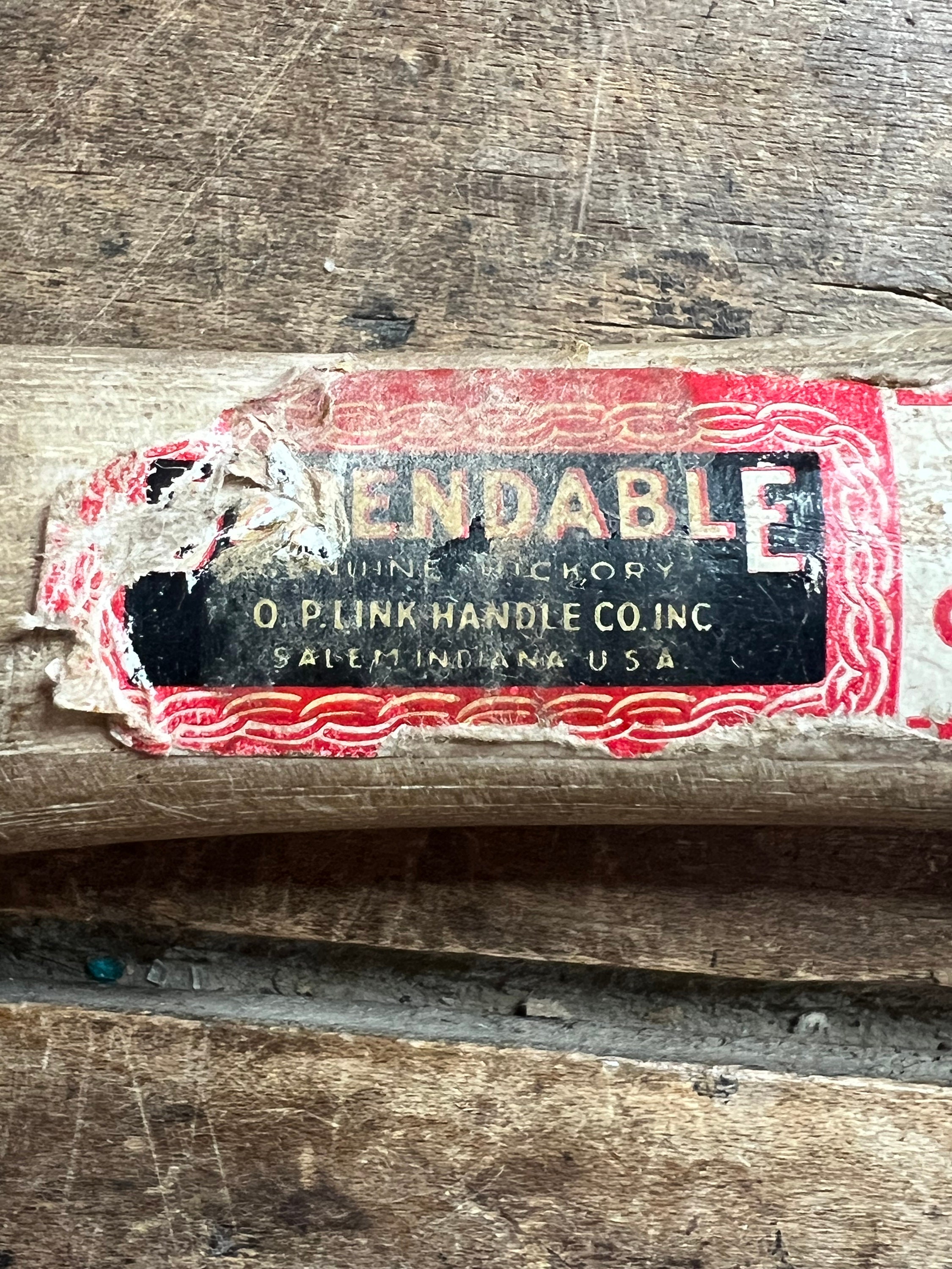 Vintage Riggers Axe Hatchet Hammer Hickory Dependable O.P. Handle Co ...