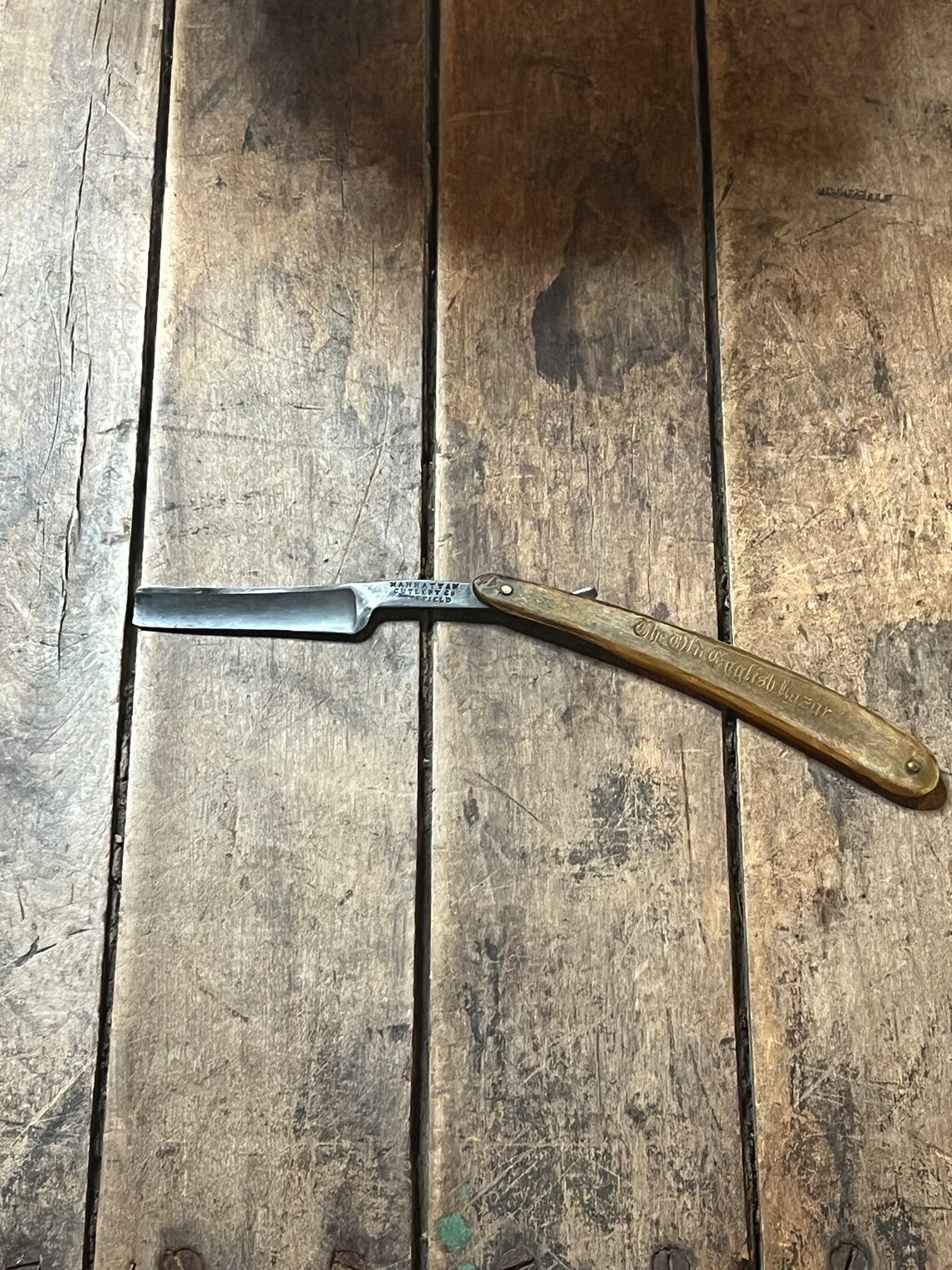 Antique 1800s the Old English Razor Made by the Manhattan Cutlery ...