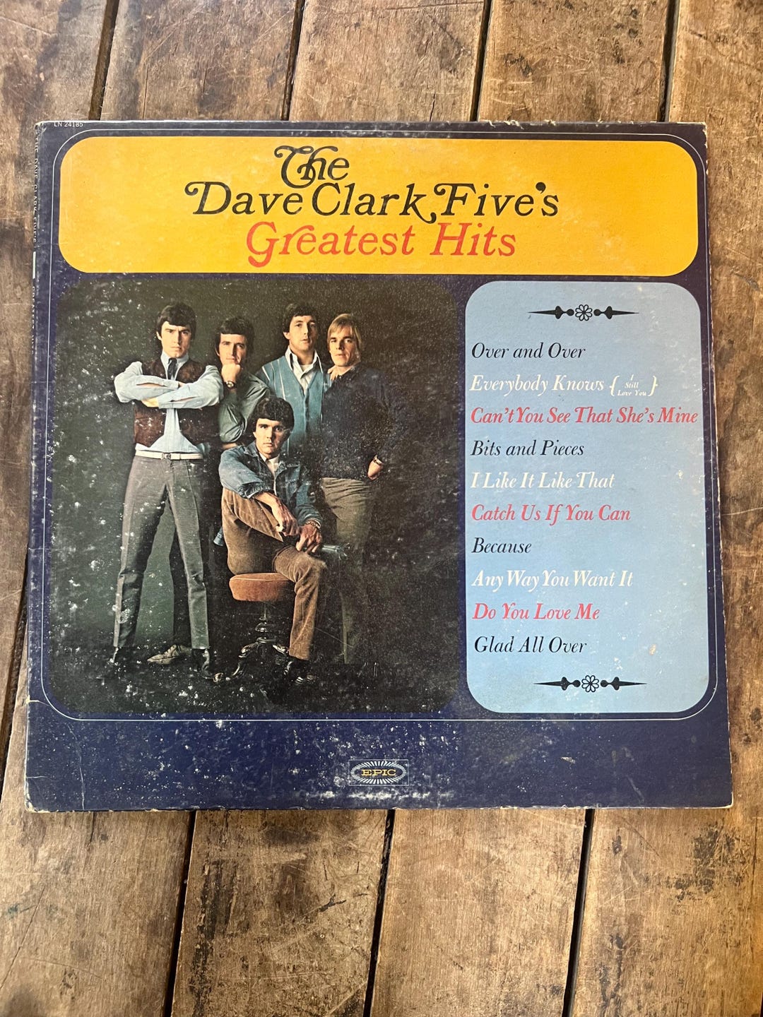 Vintage 1966 the Dave Clark Five - Greatest Hits - Epic LP Record ...