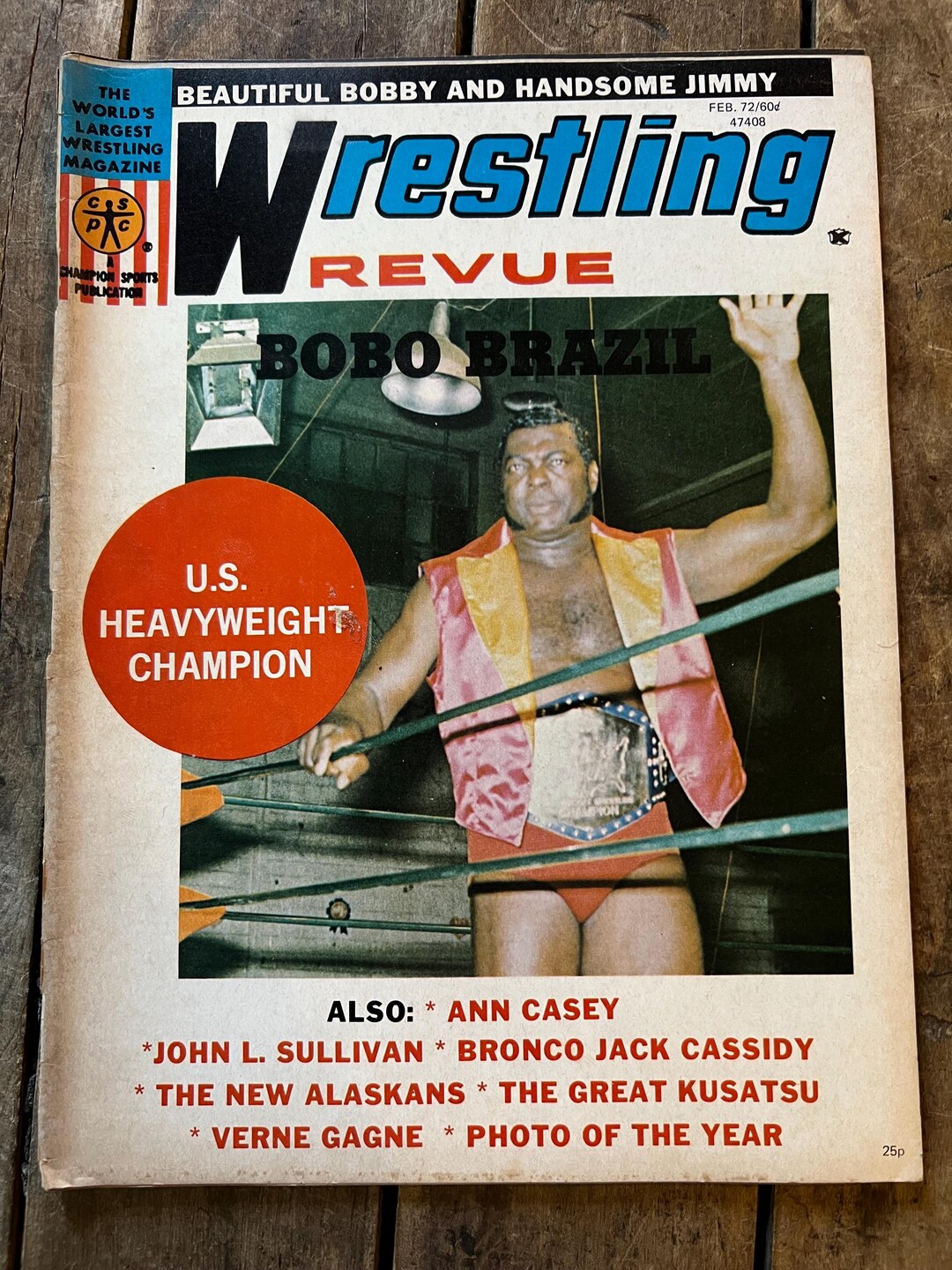 Wrestling Revue Magazine - February 1972 Issue - WWF / WWE - Bobo ...