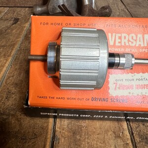 Vintage 1960s VERSAMATE Power Drill Speed Reducer - Complete in ...