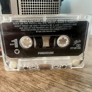 Vintage 1990 FIREHOUSE Original Cassette Tape - CBS Records - Retro ...