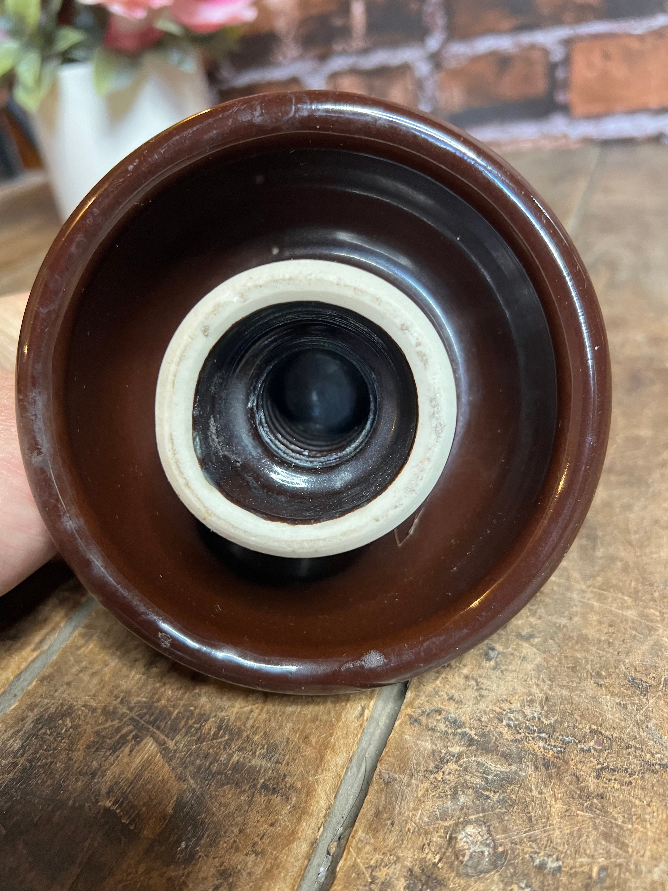 Antique 1930s Embossed SBT Ohio Brass Company- Brown Porcelain ...