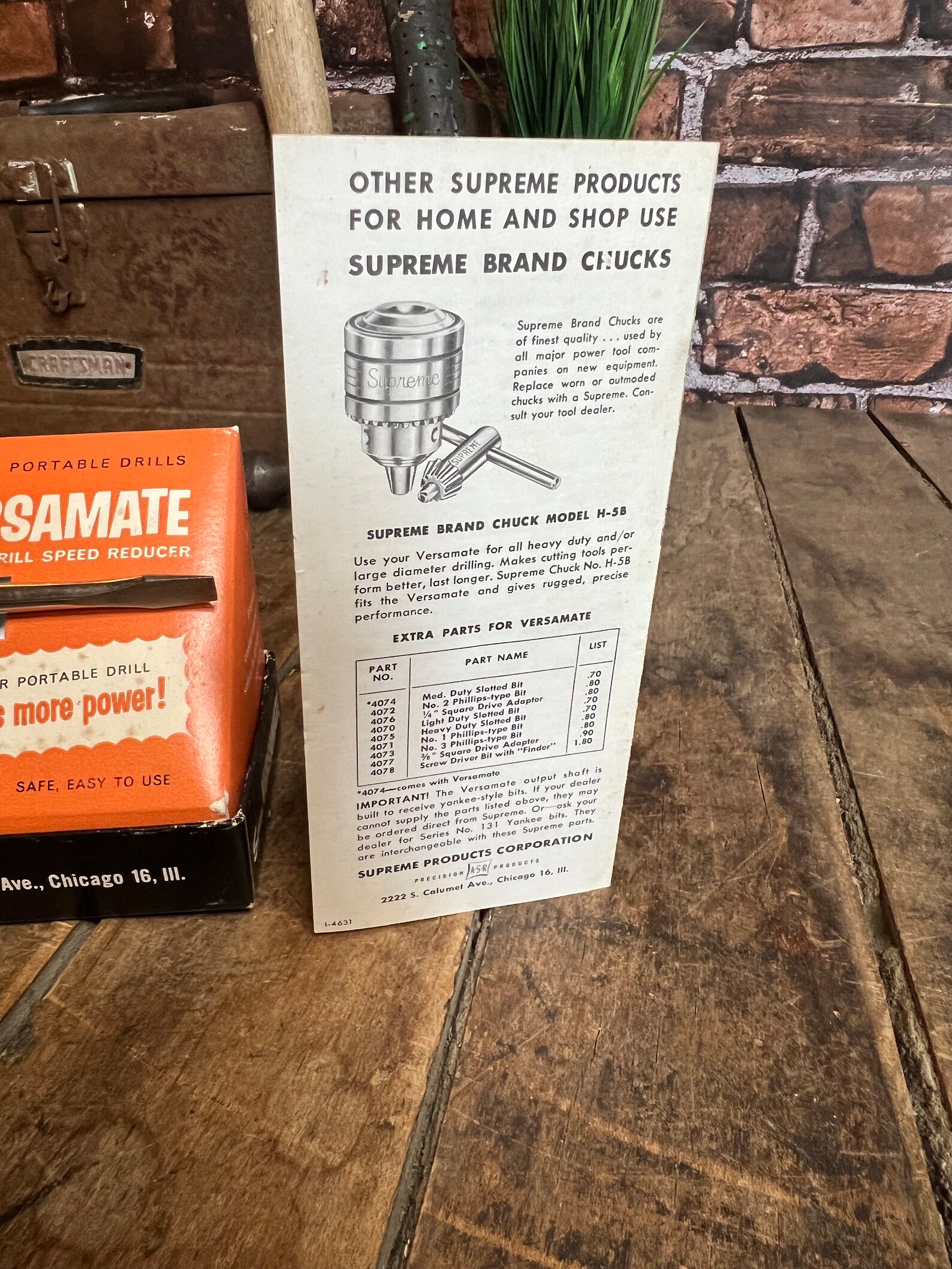 Vintage 1960s VERSAMATE Power Drill Speed Reducer - Complete in ...