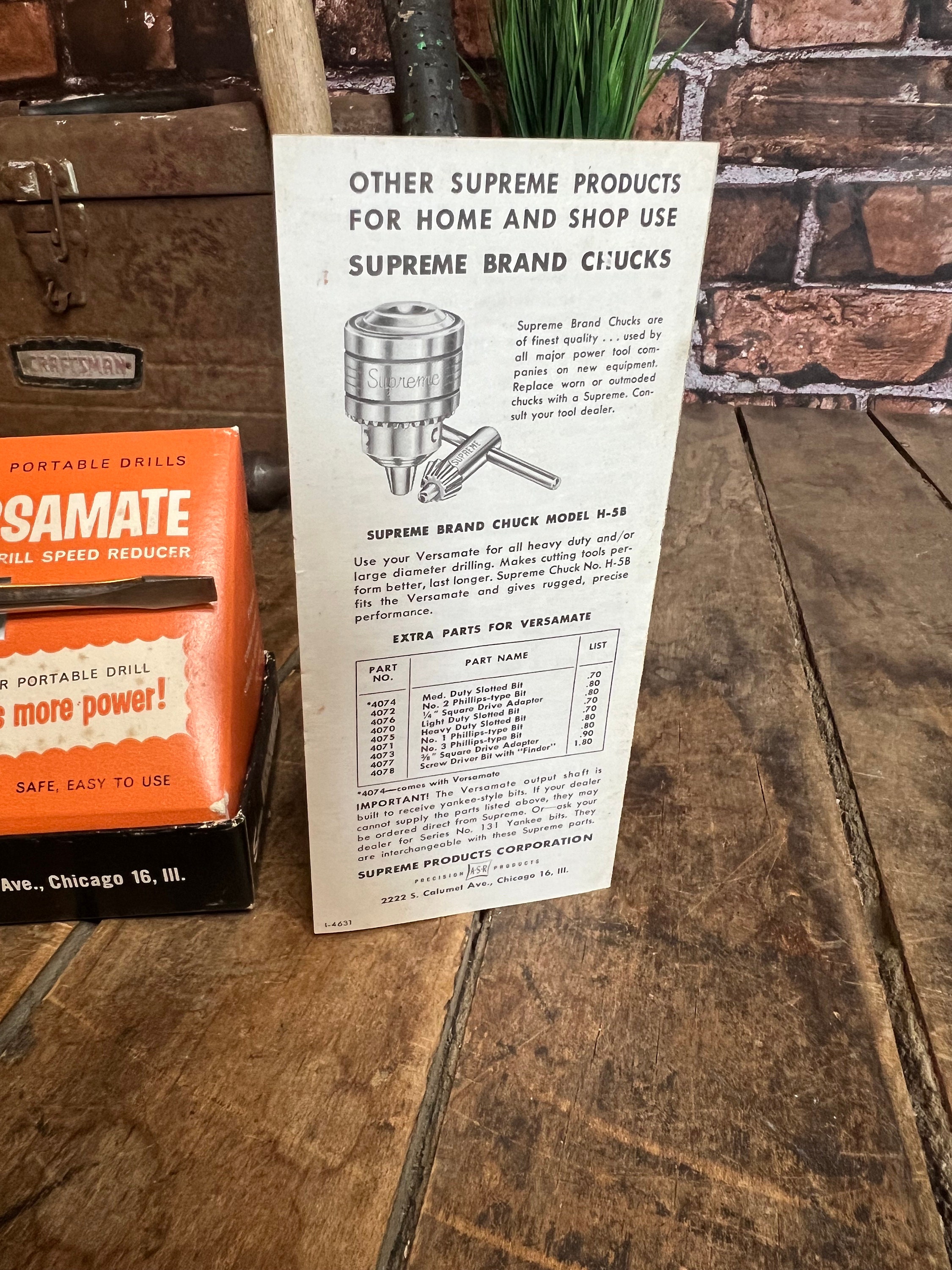 Vintage 1960s VERSAMATE Power Drill Speed Reducer - Complete in ...