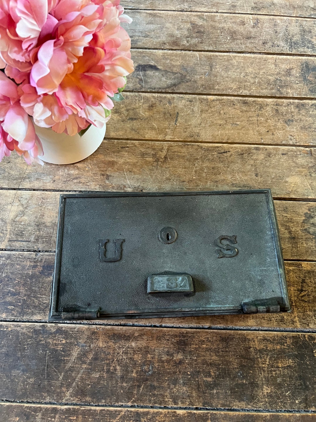 Antique 1800s Bronze US Post Office Mail Box Door Large Mail Box Door ...