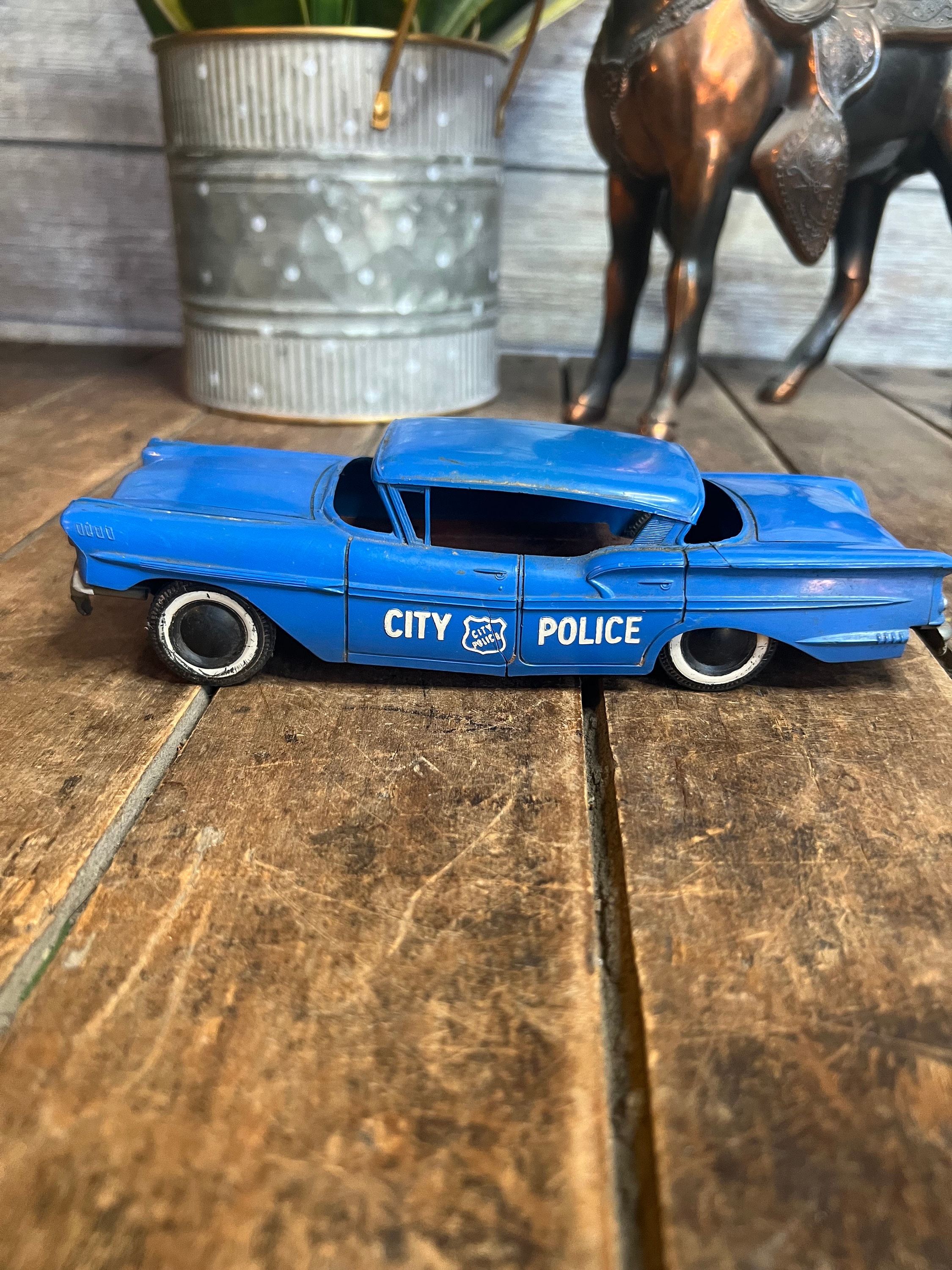Vintage 1958 Impala City Police Cruiser Friction Toy Car - Etsy