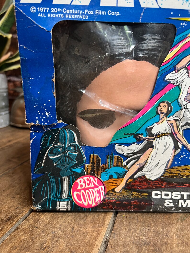 Vintage 1977 Star Wars Princess Leia Ben Cooper Costume Mask & Original ...