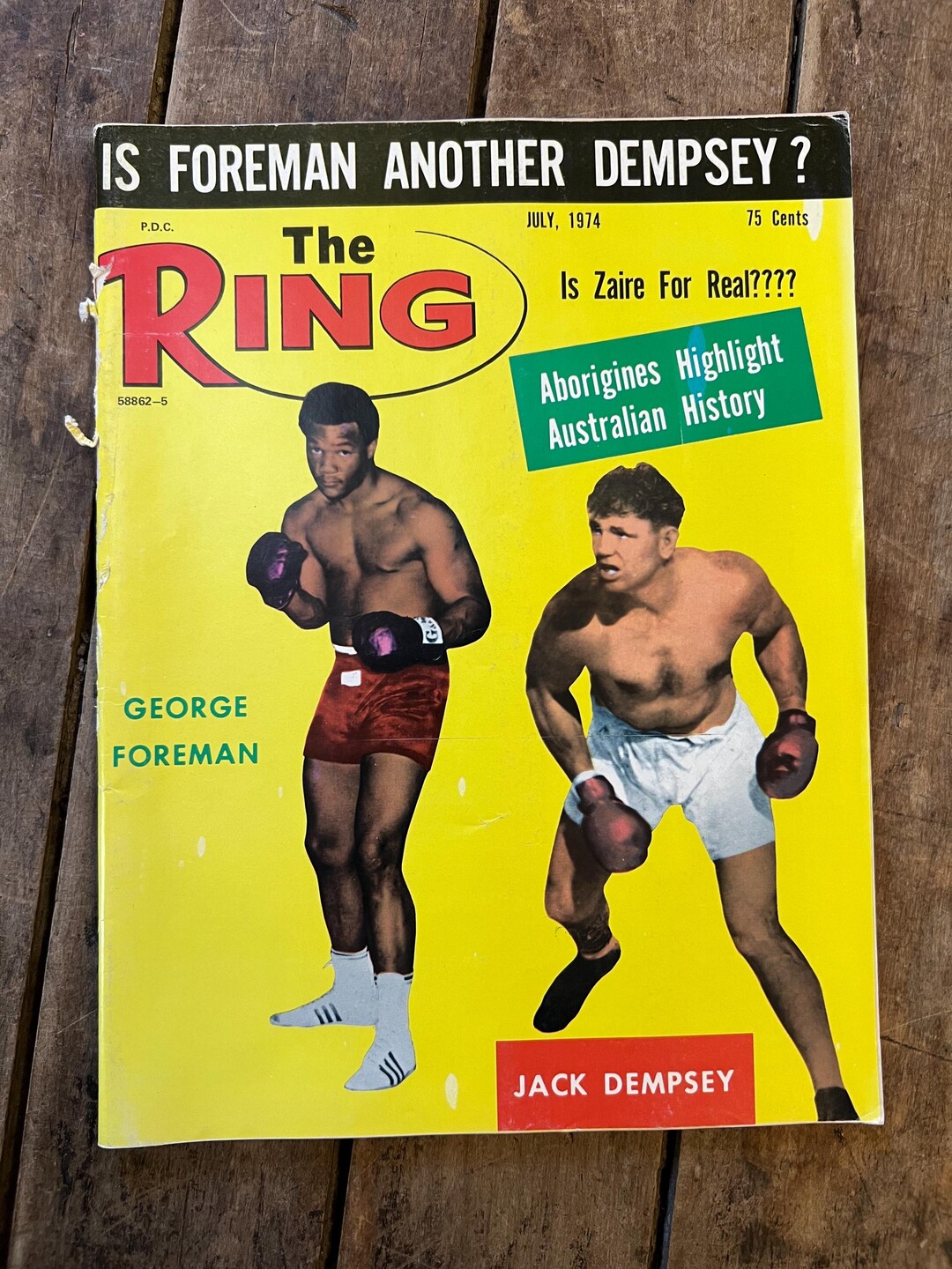 The Ring Boxing Magazine - July 1974 - George Foreman & Jack Dempsey ...