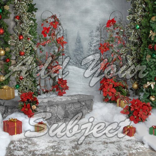 Christmas Digital Backdrop: digital Backdrop - Etsy