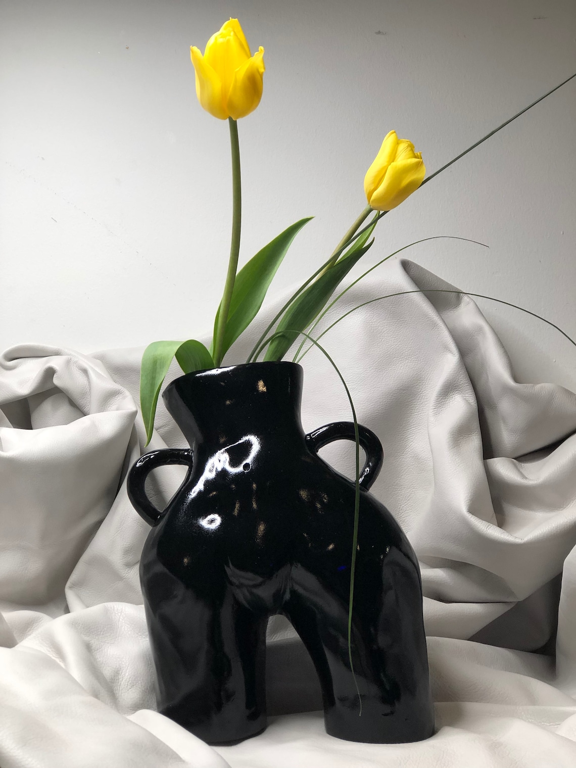 Female Curvy Cheek Body Vase Art Piece Black Booty Decorative Planter ...
