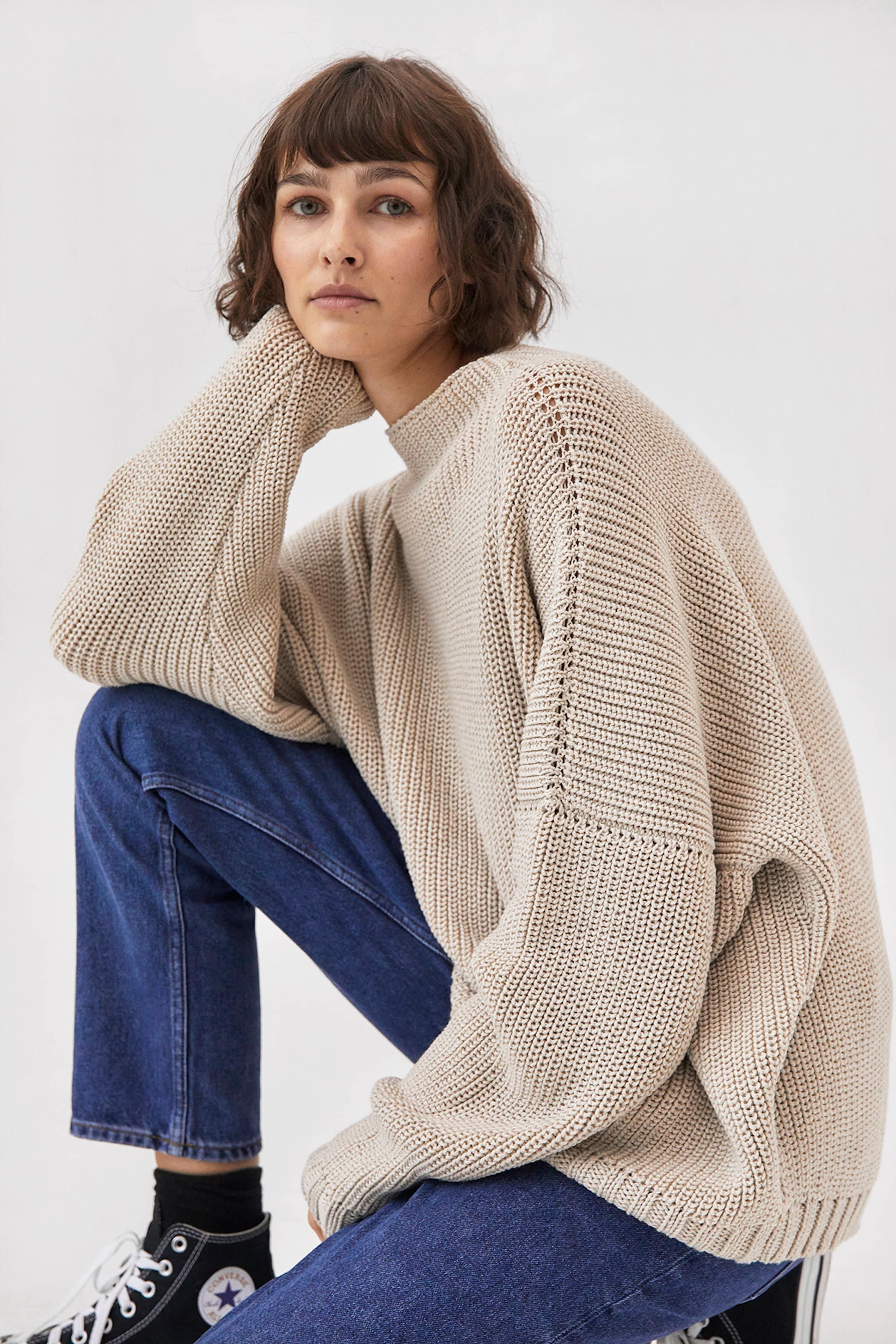 Chunky Merino Wool Sweater Oversized Women Jumper Loose Knit - Etsy UK