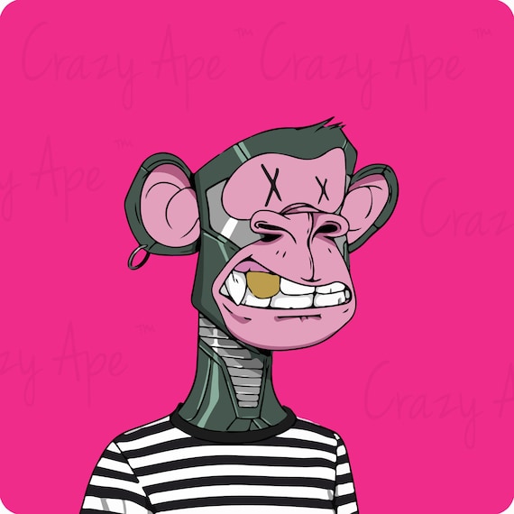 Crazy Ape NFT 001 Digital Download NFT Profile Picture - Etsy