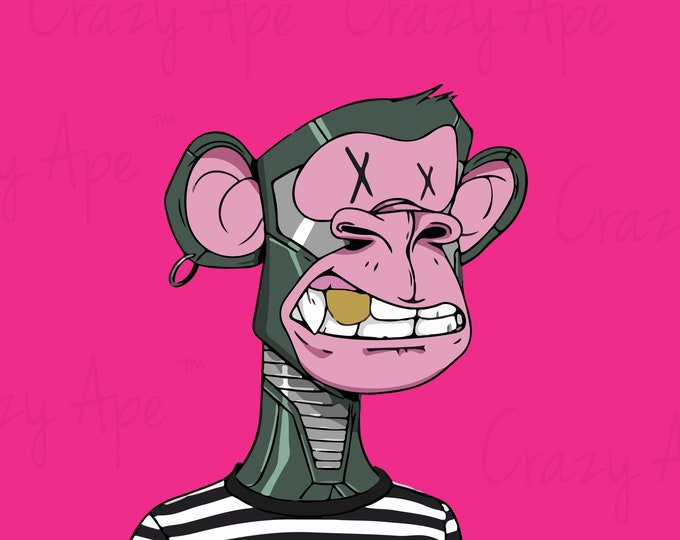 Crazy Ape NFT #001 - Digital Download - NFT Profile Picture Art - Ready ...