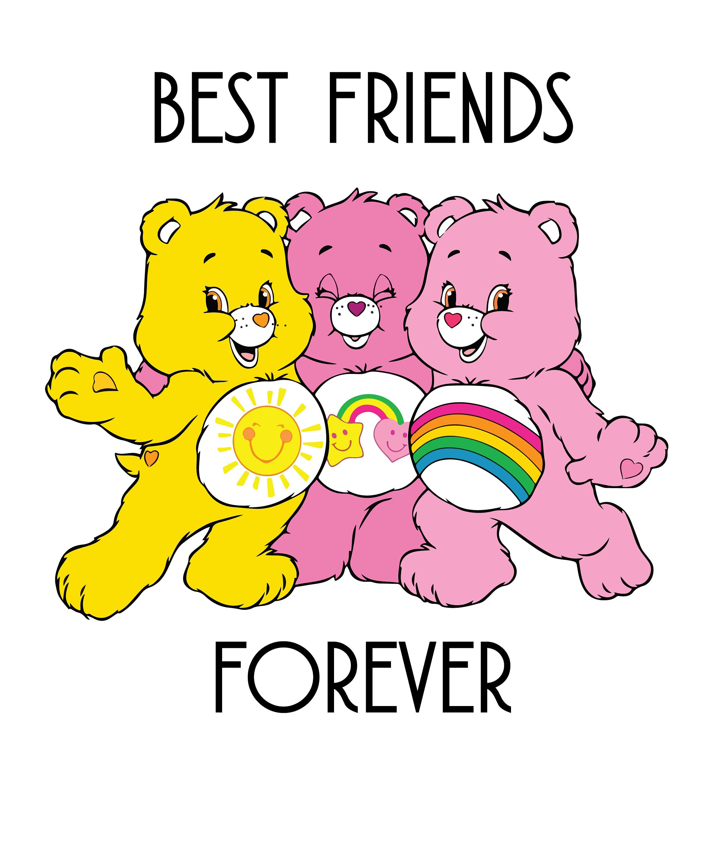 Best Friends Forever BFF Care Bear Printable Design Perfect for Shirts ...