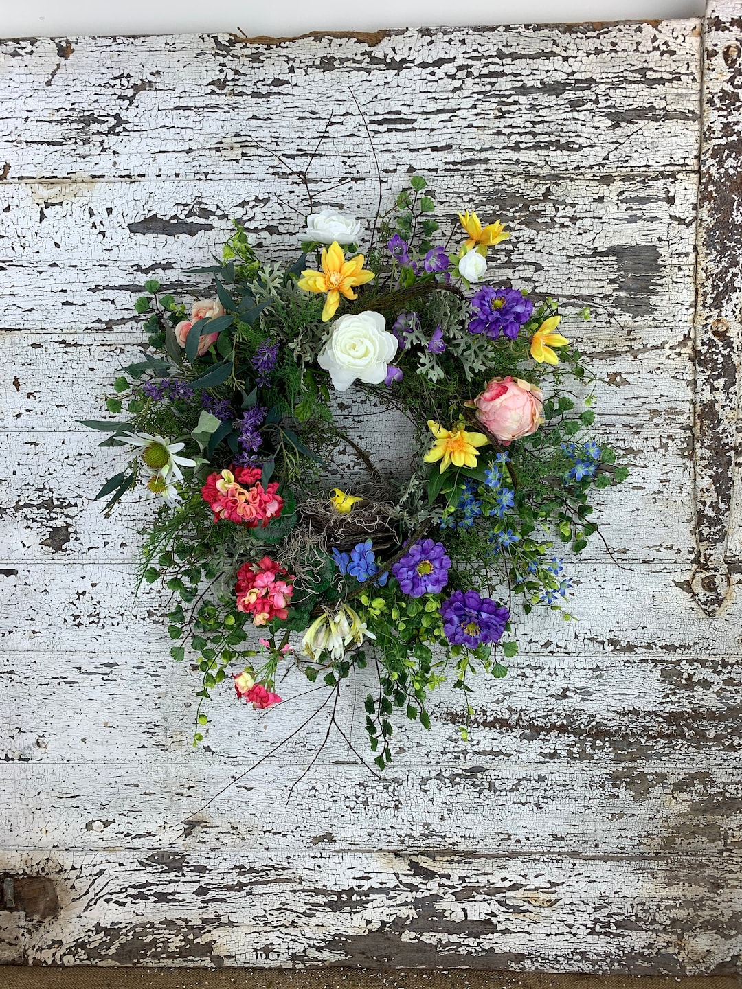 Spring/summer Wreath Summer Wreath Floral Wreath Summer - Etsy