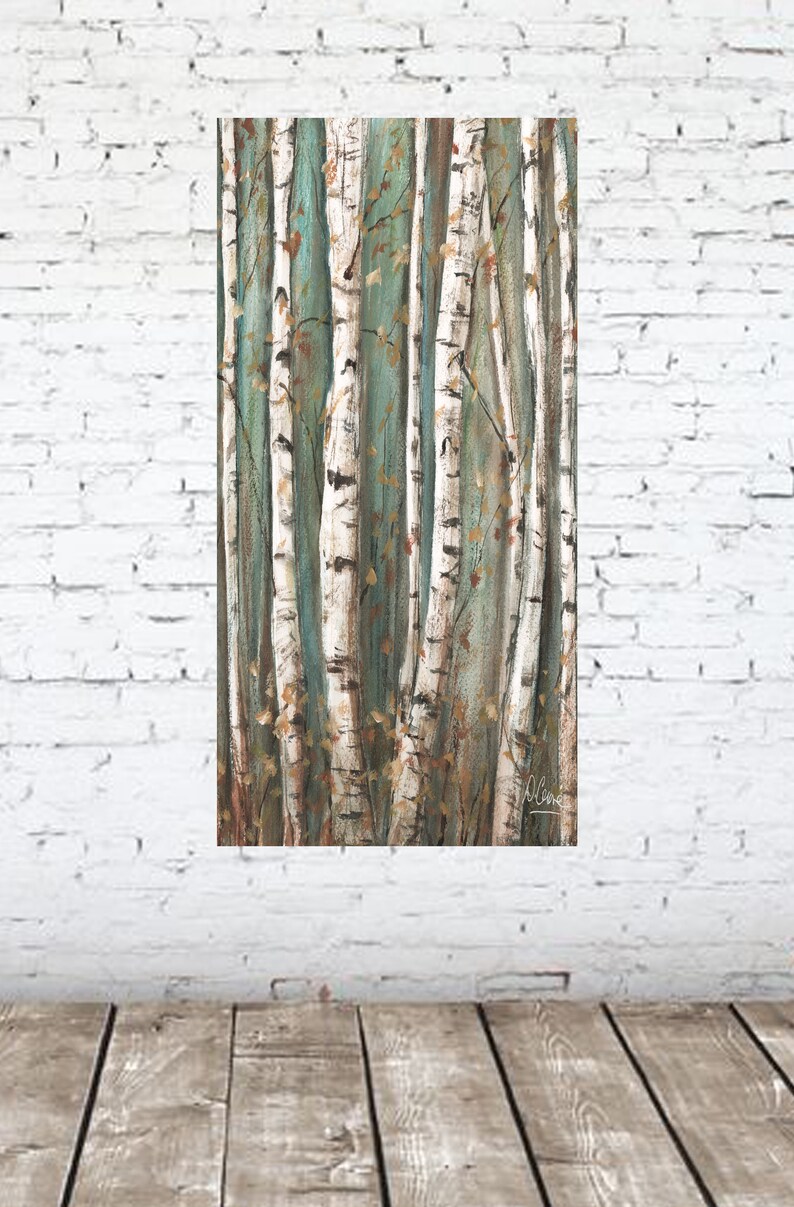 Birch Tree Canvas Wall Art Modern Farmhouse Decor Abstract - Etsy