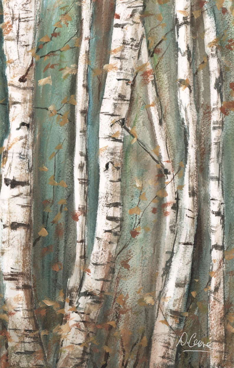 Birch Tree Canvas Wall Art Modern Farmhouse Decor Abstract - Etsy