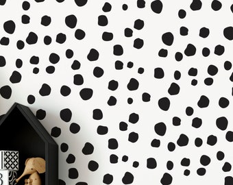 Dalmatian Spot Vinyl Wall Decals: Polka Dots Paint Hand-drawn | Etsy