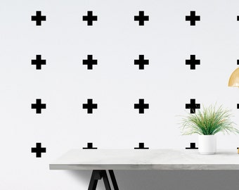Swiss Cross thin / Plus Sign Vinyl Wall Decals Scandinavian | Etsy