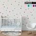 100 Confetti Circle Wall Decals, Rainbow Polka Dot Stickers, Nursery ...