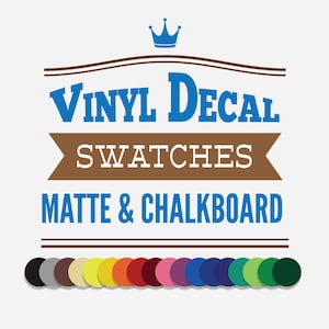 Matte Vinyl Color Samples for Decals: Swatch Packs - Etsy