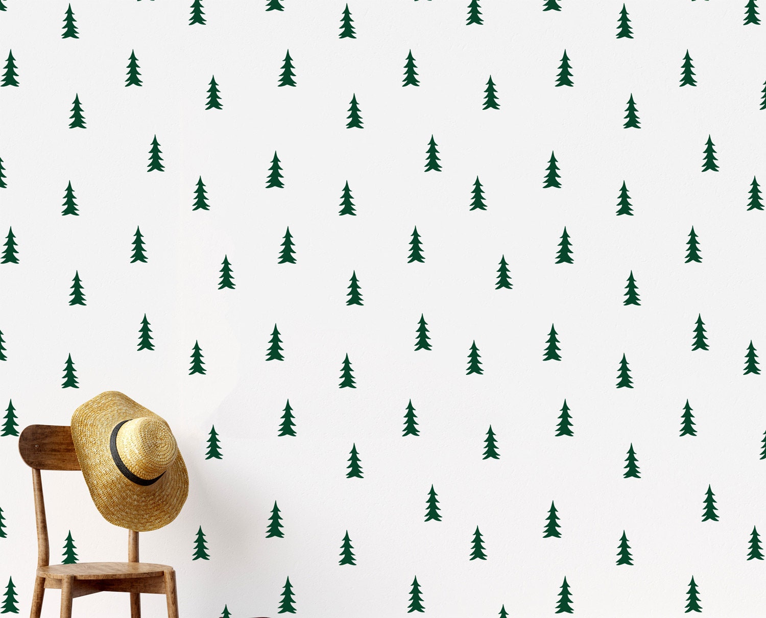 Scandinavian Pine Tree Vinyl Wall Decals Woodland Sticker - Etsy Canada