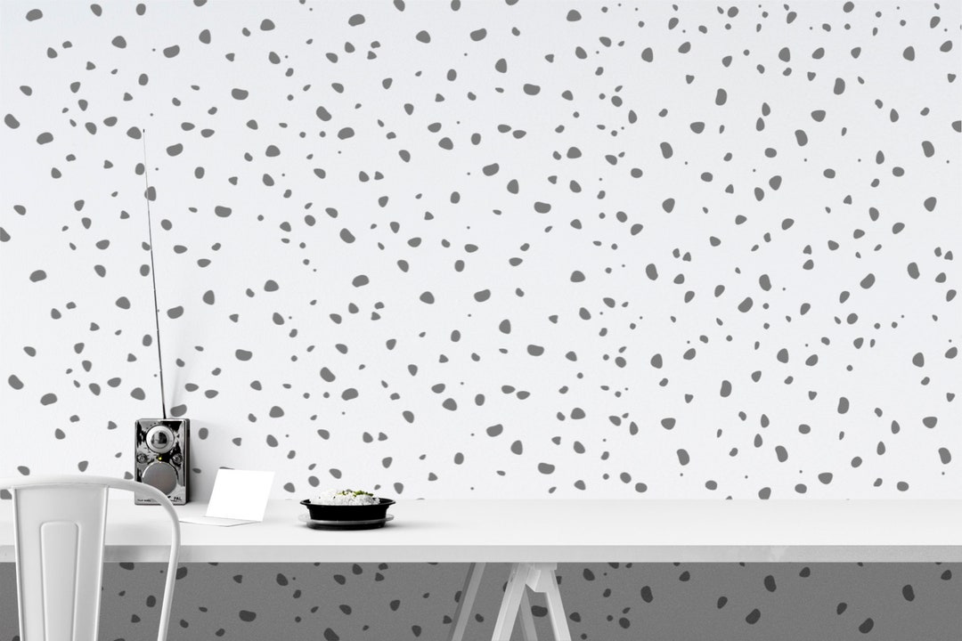 Dalmatian Spot Vinyl Wall Decals: Polka Dots, Paint Hand-drawn Circles ...