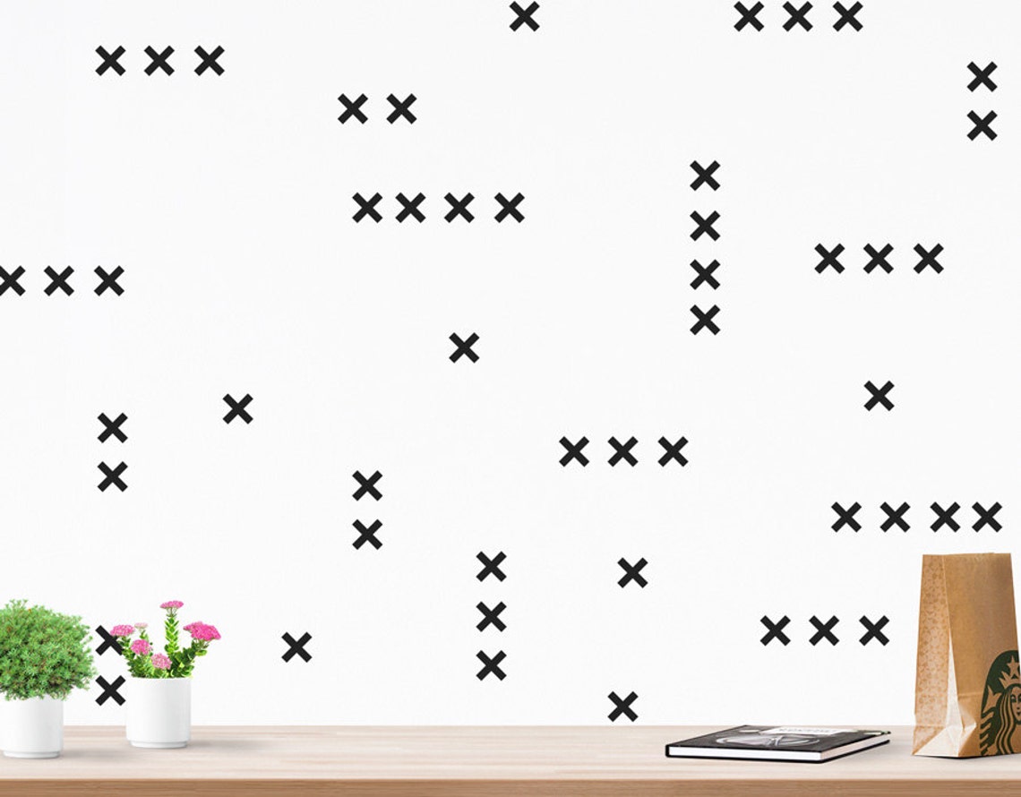 Swiss Cross thin / Plus Sign Vinyl Wall Decals Scandinavian | Etsy