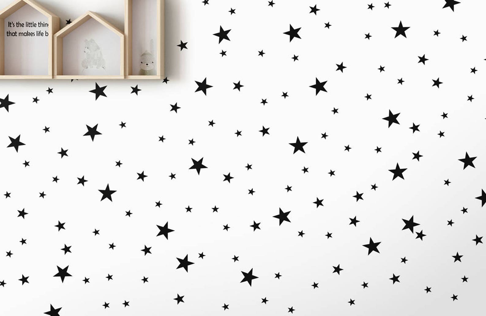 Dazzling Stars 3 Size Vinyl Wall Decal Pattern: Hundreds of | Etsy