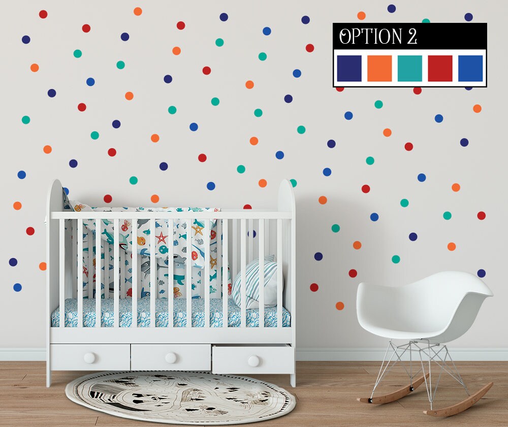 100 Party 2 Confetti Polka Dot Circle Vinyl Wall Decals | Etsy