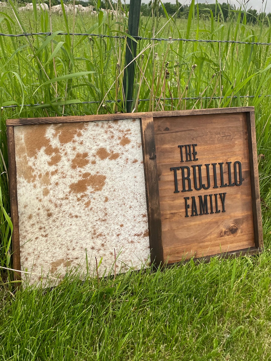 Cowhide Branding Frame, Cowhide Wood Sign, Family Heirloom, Unity ...