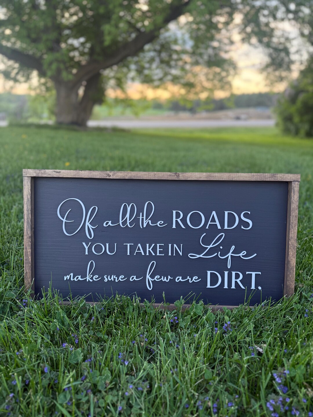 Dirt Roads Wood Sign, Wood Home Sign, Country Sign, Western Decor Wood ...